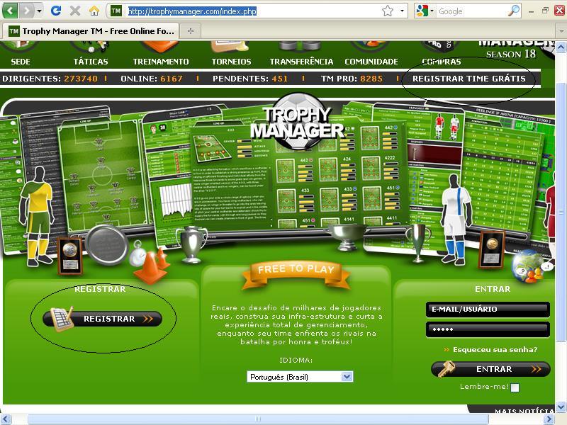 Trophy Manager :: Bem-vindo